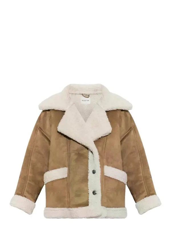 Munthe Valter Teddy-trim Coat - Brown