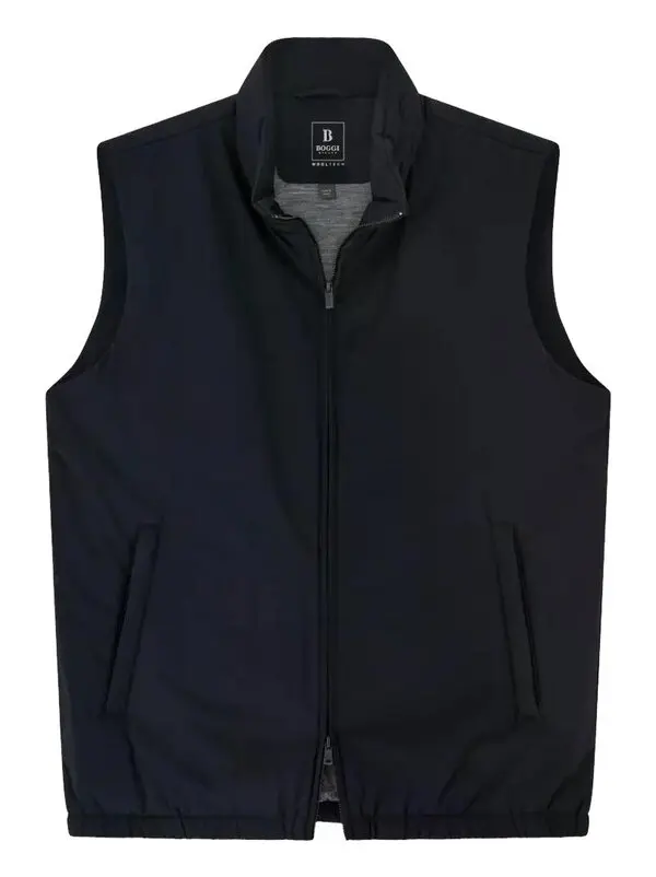 Boggi Milano Gilet In Technical Fabric - Blue