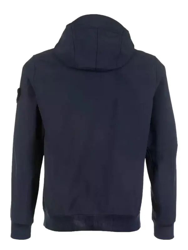 Stone Island Q100004 Hooded Jacket With Wind- And Water-resistant Membrane - Blue