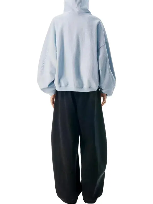Alexander Wang Crystal Hotfix Oversized Zip-up Hoodie - Brown