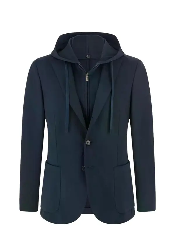 Boggi Milano Sweatshirt Blazer Madison In Cotton Blend B Jersey - Blue