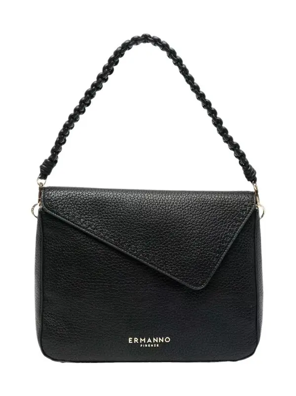 ERMANNO FIRENZE Grained-leather Shoulder Bag - Black