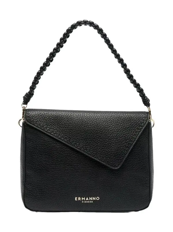 ERMANNO FIRENZE Grained-leather Shoulder Bag - Black