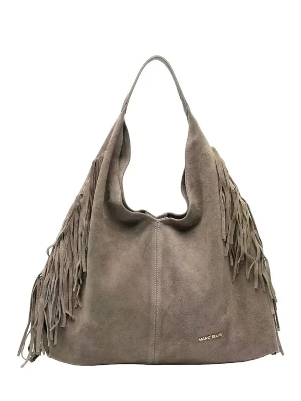 MARC ELLIS Altea Fringe-detail Suede Shoulder Bag - Brown
