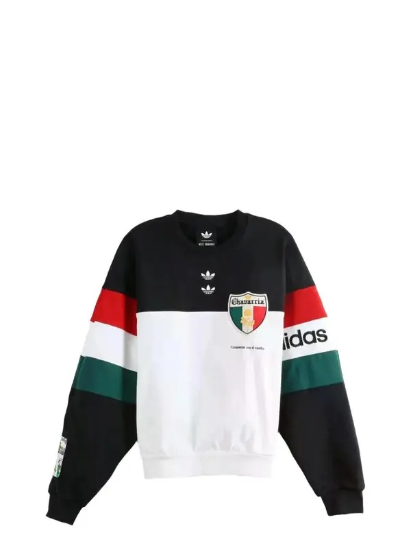 Adidas X Willy Chavarria Logo-print Panelled Sweatshirt - Black