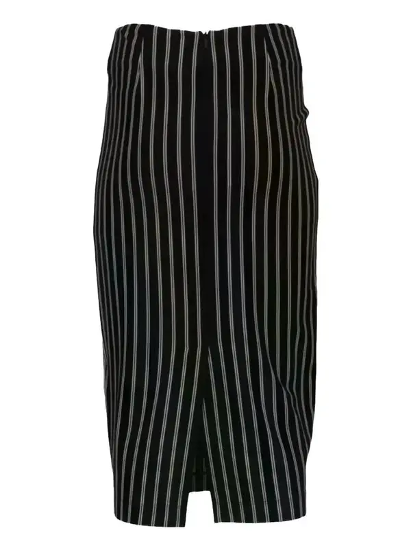 Max Mara Pinstripe Pencil Skirt - Black