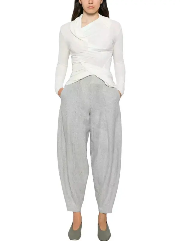 Liviana Conti Houndstooth-pattern Trousers - Grey