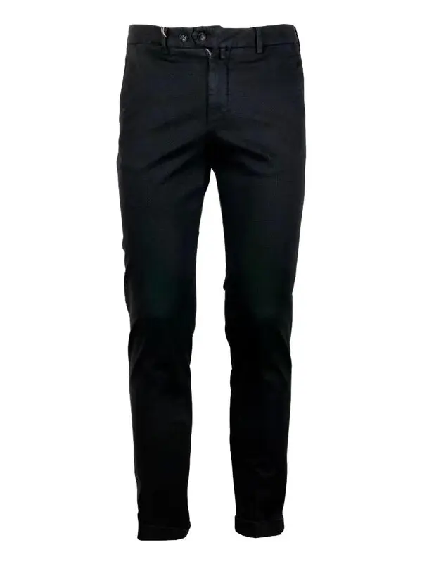 B SETTECENTO Textured-finish Tailored Trousers - Blue