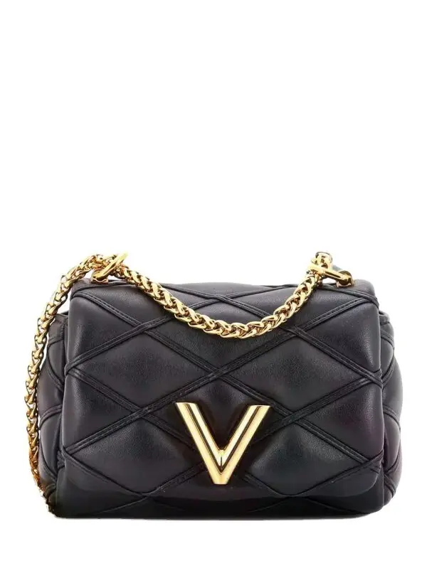 LOUIS VUITTON Pico Go-14 Handbag Malletage Leather Crossbody Bag - Black
