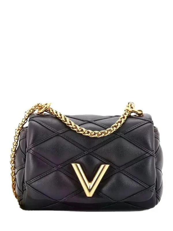 LOUIS VUITTON Pico Go-14 Handbag Malletage Leather Crossbody Bag - Black