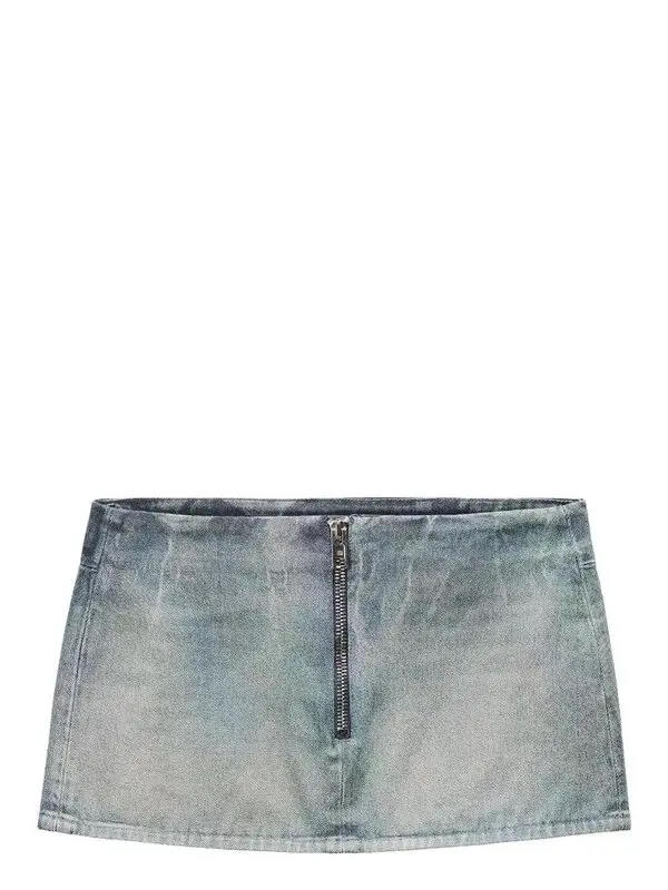 Alexander Wang Glazed Denim Mini Skirt - Blue