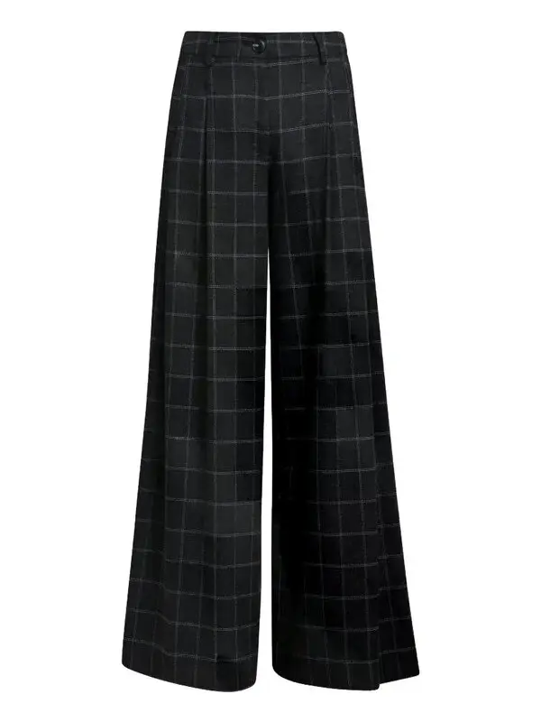 Essentiel Antwerp Kollection Check-pattern Palazzo Pants - Grey