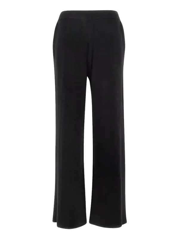 KAOS Elasticated Wide Leg Track Pants - Black