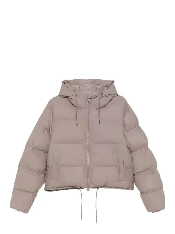 Rains Alta Hooded Quilted Jacket - Neutrals