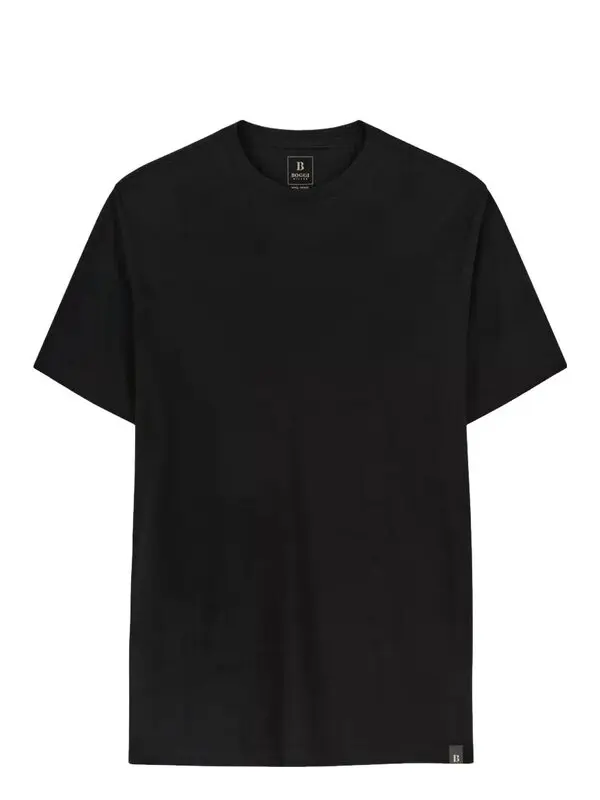 Boggi Milano T-shirt Jersey Cotton Tencel Blend - Black