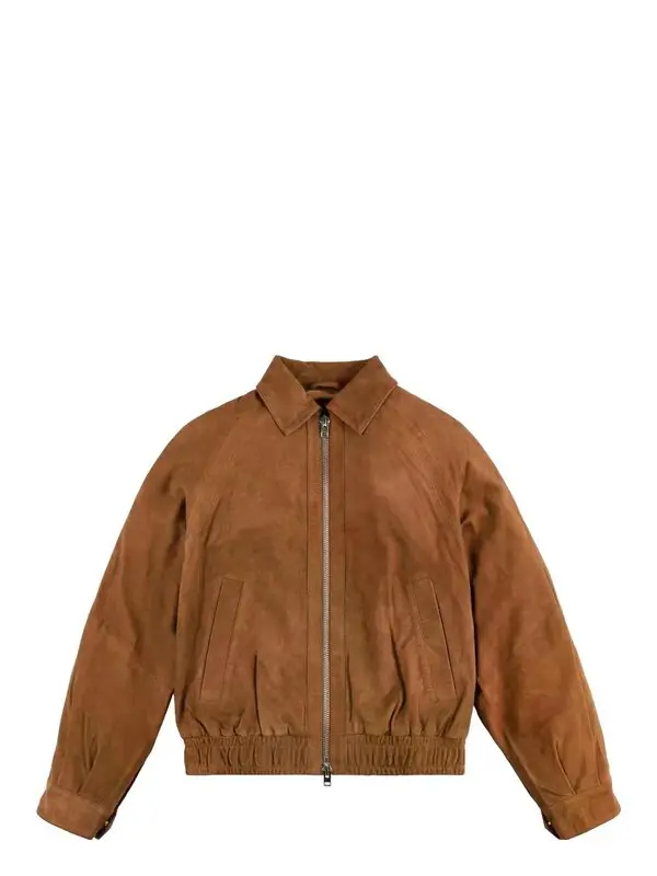 Hogan Bomber Jacket In Suede - Brown