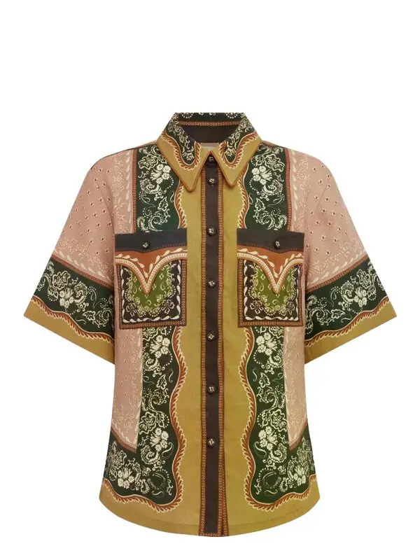 ALEMAIS Darcey Paisley-print Shirt - Neutrals