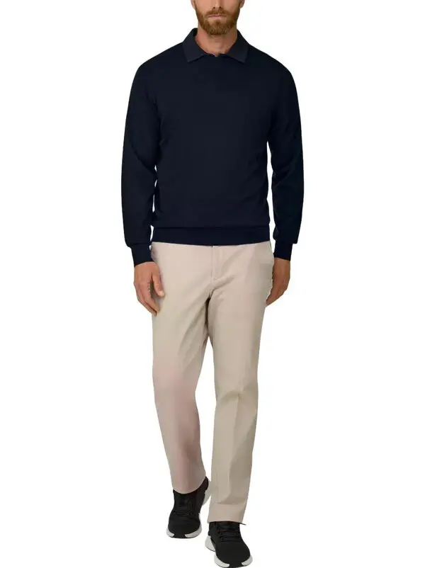 Boggi Milano Crew-neck In Extrafine Merino Wool - Blue