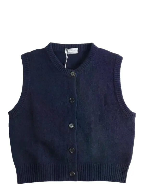 MARGARET HOWELL Button-fastening Knitted Gilet - Blue