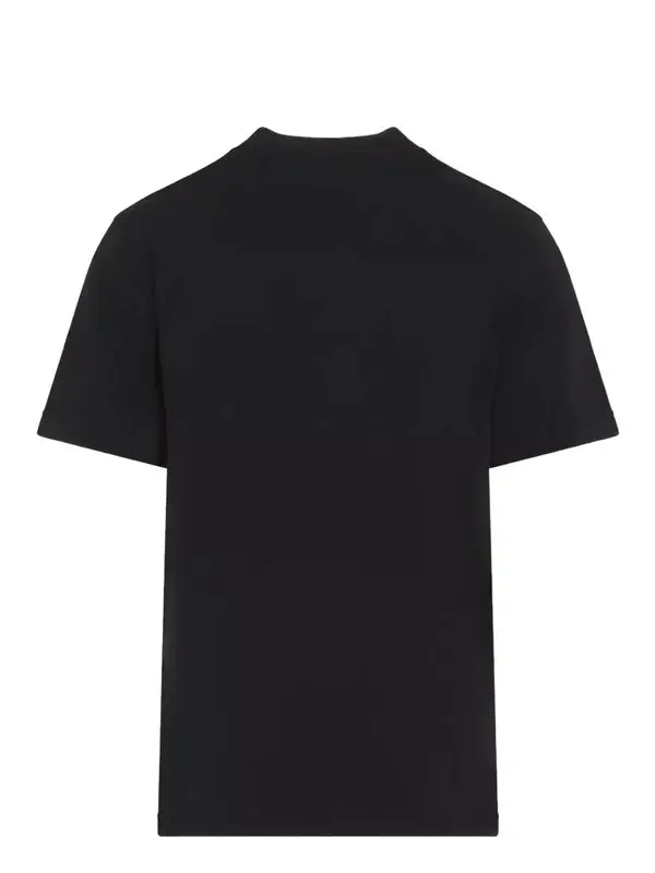 Moncler Logo-embroidered Short-sleeve T-shirt - Black