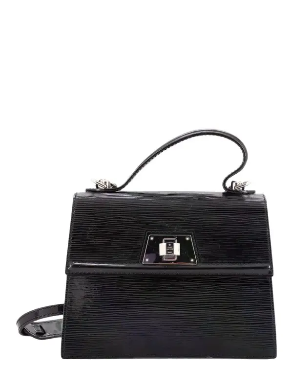LOUIS VUITTON Sevigne Handbag Electric Epi Leather Pm Shoulder Bag - Black