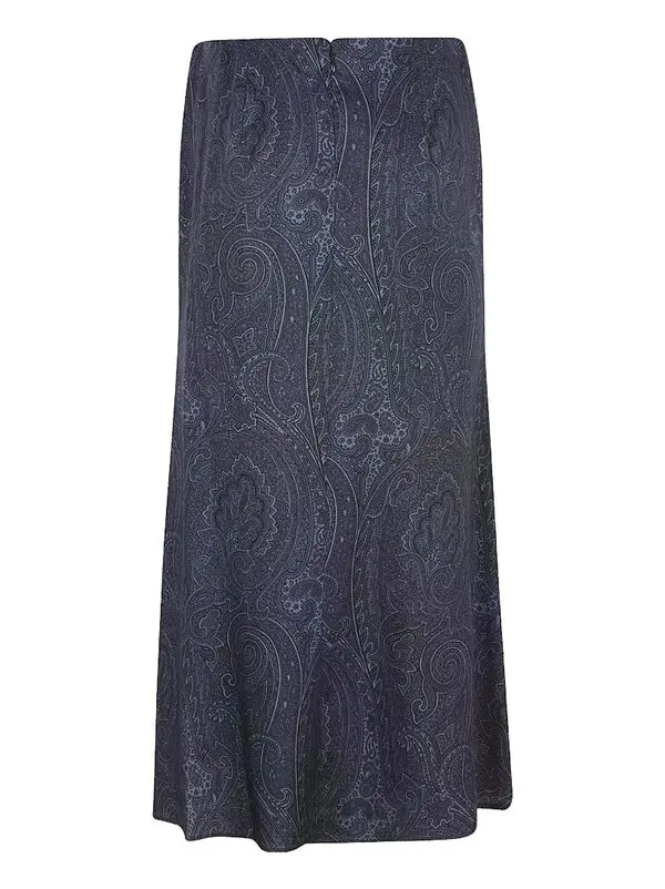 Etro Paisley-print Skirt - Blue