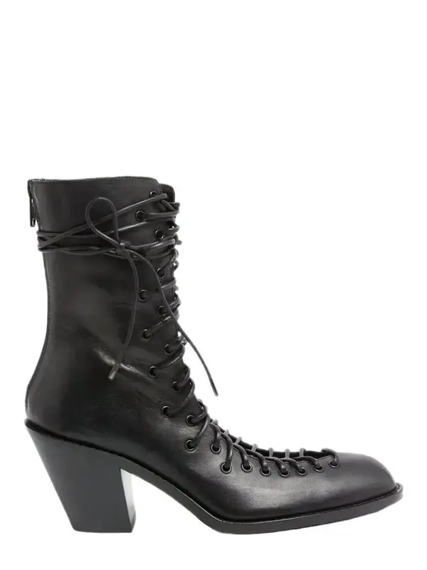 ANN DEMEULEMEESTER Noelia Lace-up Ankle Boots - Black