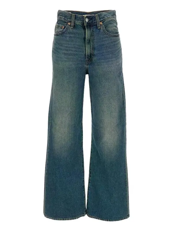 LEVI'S Faded-effect Wide-leg Jeans - Blue