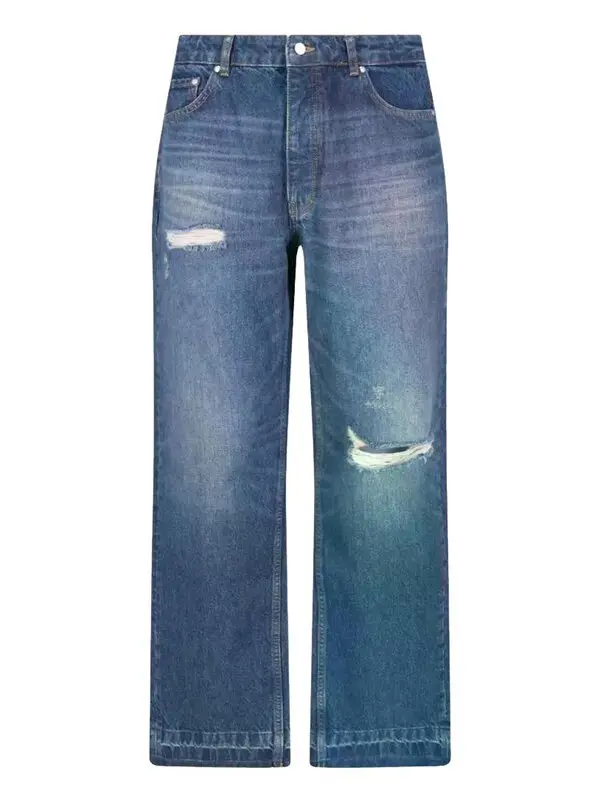 REPRESENT Heaton Distressed Whiskered Jeans - Blue