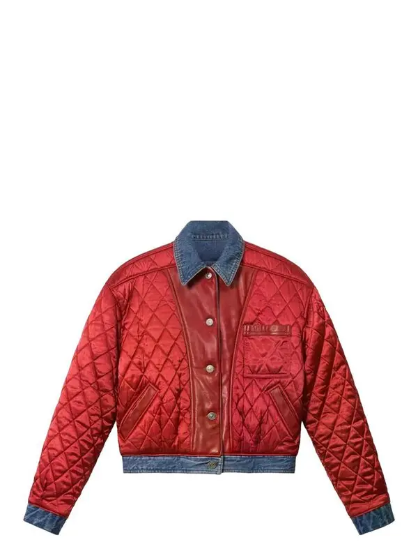 Isabel Marant Étoile Devyna Quilted Satin Jacket - Red