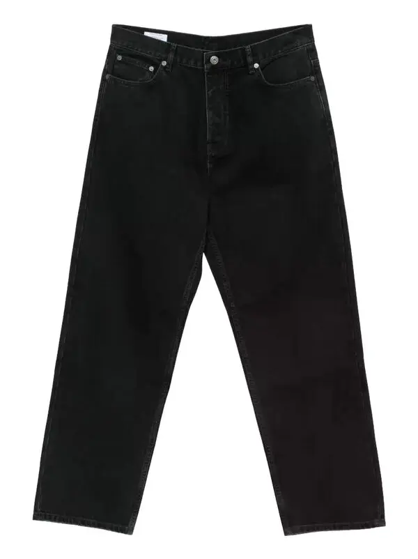 Off-White Arrows-print Straight-leg Jeans - Black