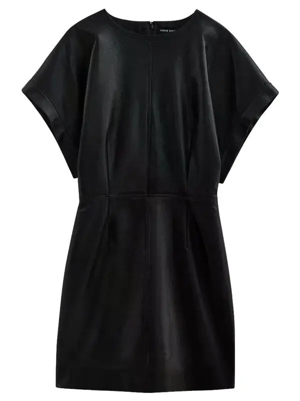 ANINE BING Zelie Dress Recycled Leather - Black