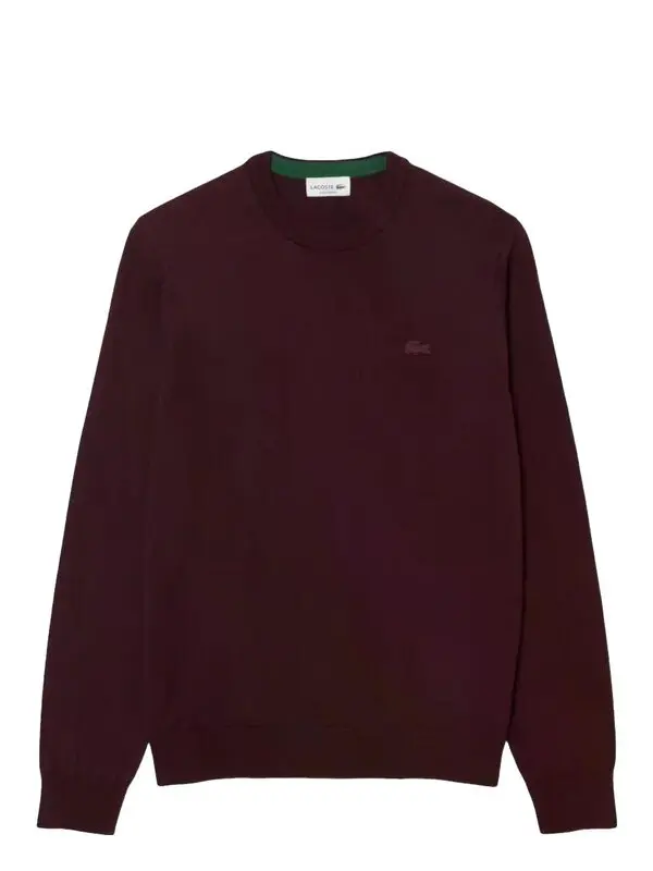 Lacoste Logo-patch Crew-neck Sweater - Red