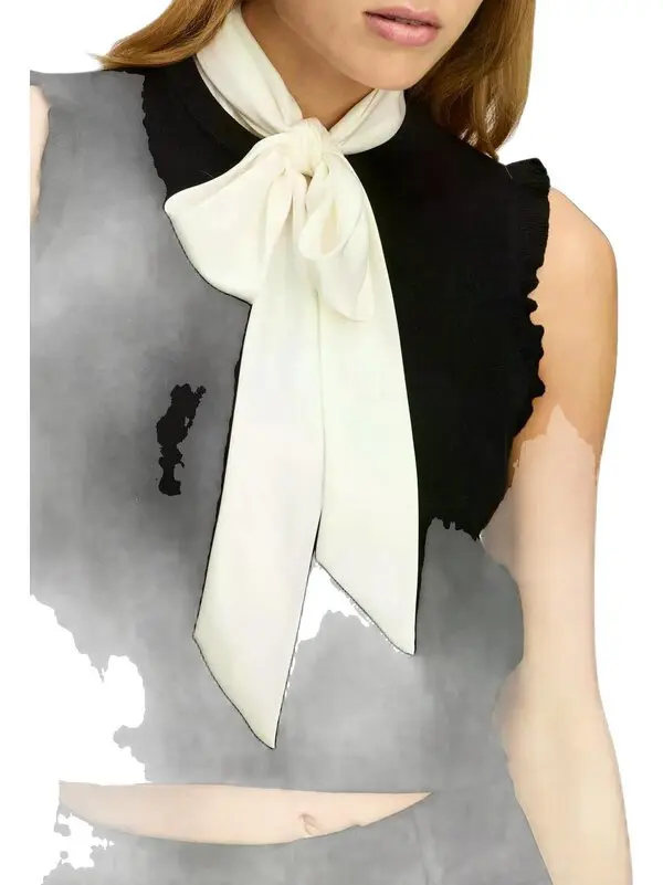 Cinq À Sept Chiara Ruffled Bow-tie Blouse - Black