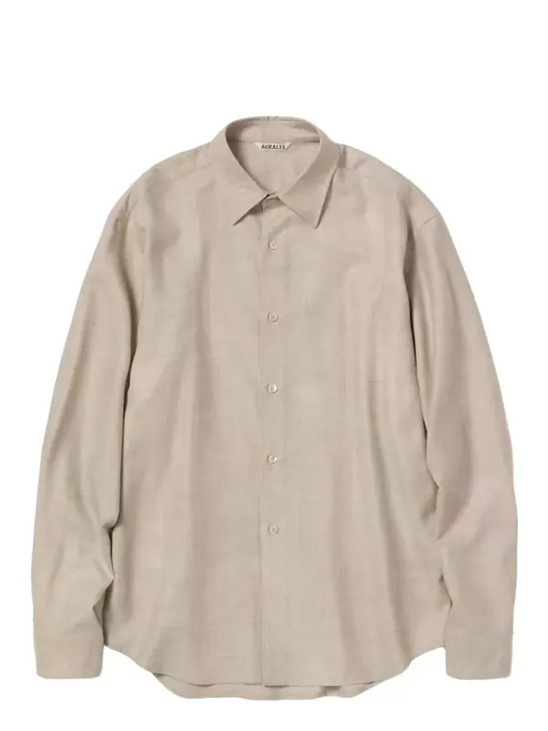 Auralee Super Light Wool Shirt - Neutrals