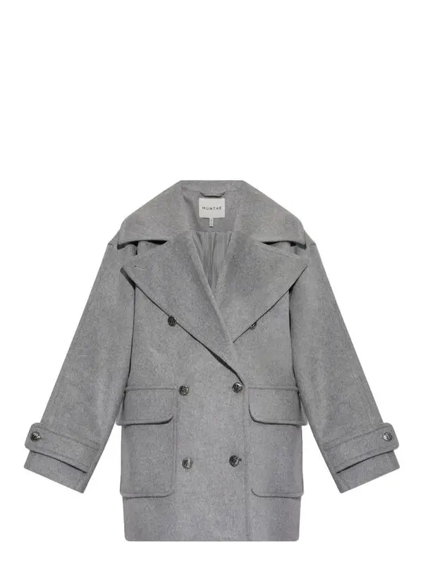 Munthe Vetch Double-breasted Coat - Grey