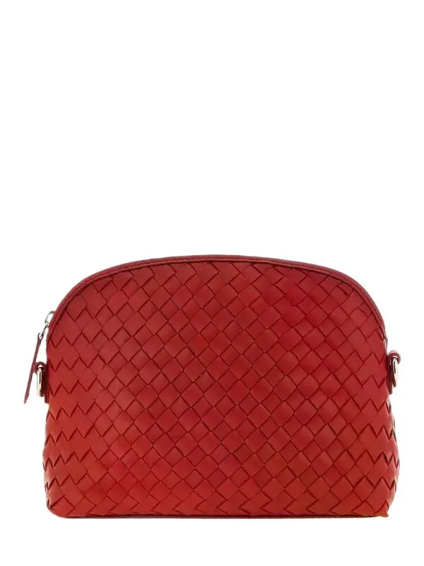 Dragon Diffusion Fellini Chunky Woven Leather Clutch Bag - Red
