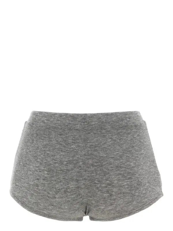 ENTIRE STUDIOS Booty Ribbed-knit Mini Shorts - Grey