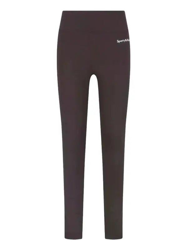 Sporty & Rich Logo-print Leggings - Brown