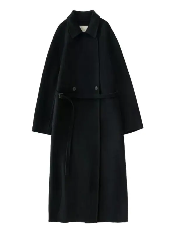 Studio Nicholson Mori Double-breasted Coat - Black