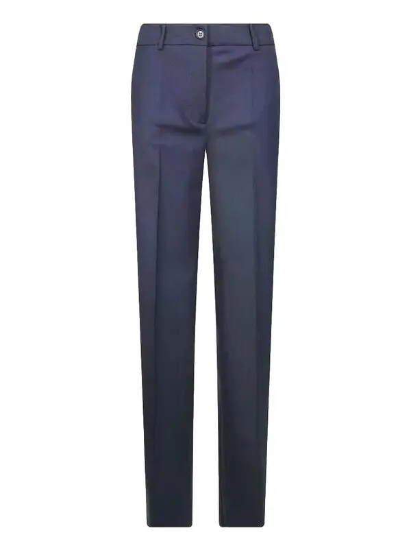 P.a.r.o.s.h Sallia Pressed-crease Trousers - Blue