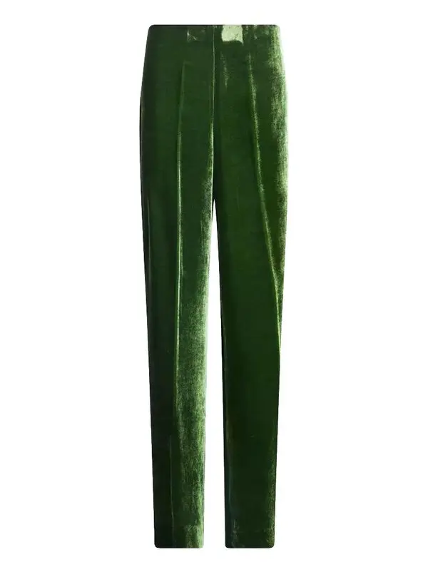 P.a.r.o.s.h Velvet Pleated Trousers - Green