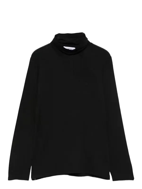 VELA SHOP Roll-neck Long-sleeve Sweater - Black
