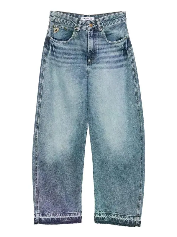 LOIS Faded Raw-cut Jeans - Blue