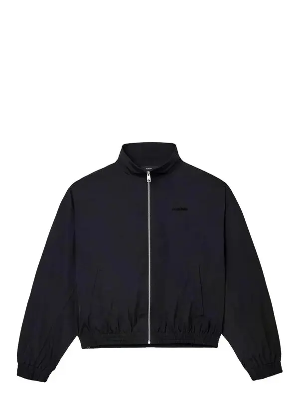 PURPLE BRAND Logo-embroidered Zip-up Jacket - Black