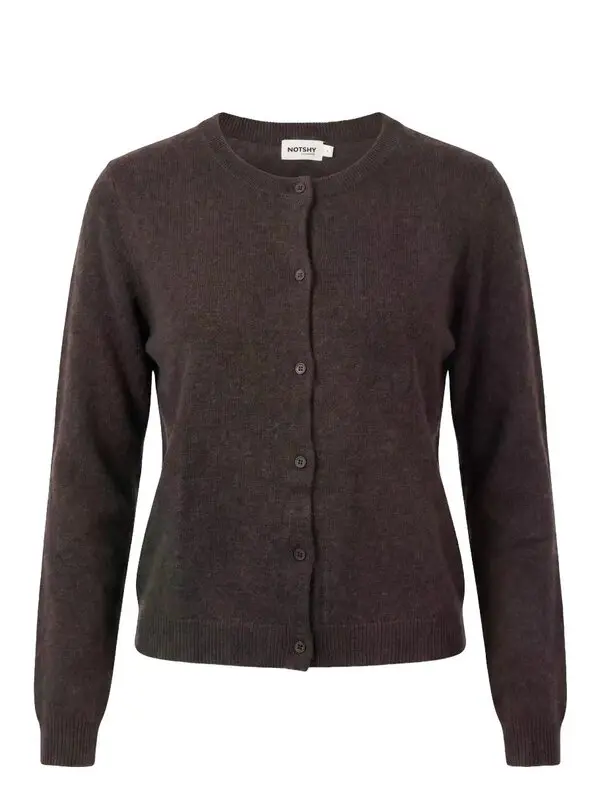 NOTSHY Naline Fine-knit Cashmere Cardigan - Brown