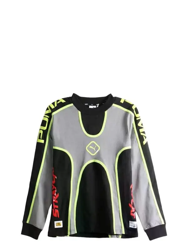 PUMA X A$ap Rocky Logo-print Panelled Sweatshirt - Grey