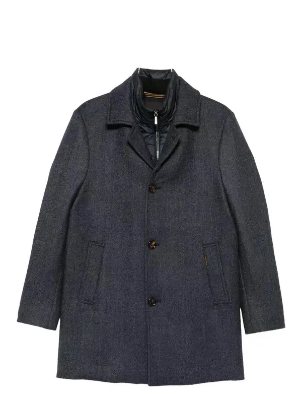 MOORER Button-fastening Coat - Blue