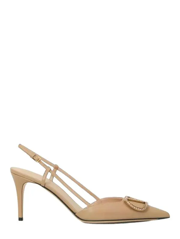 Valentino Garavani Vlogo Signature Slingback Pumps - Neutrals