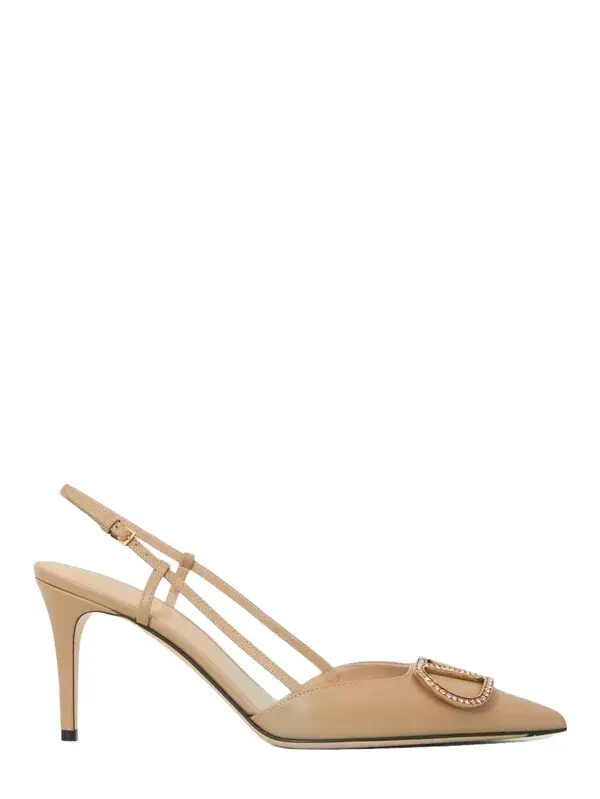 Valentino Garavani Vlogo Signature Slingback Pumps - Neutrals